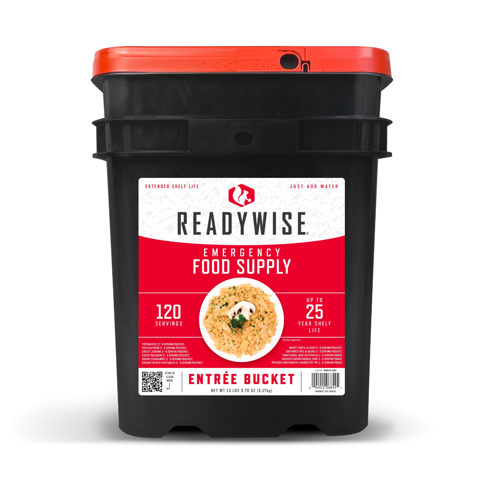 120 Serving Entrée Only Grab and Go Bucket – All MREs